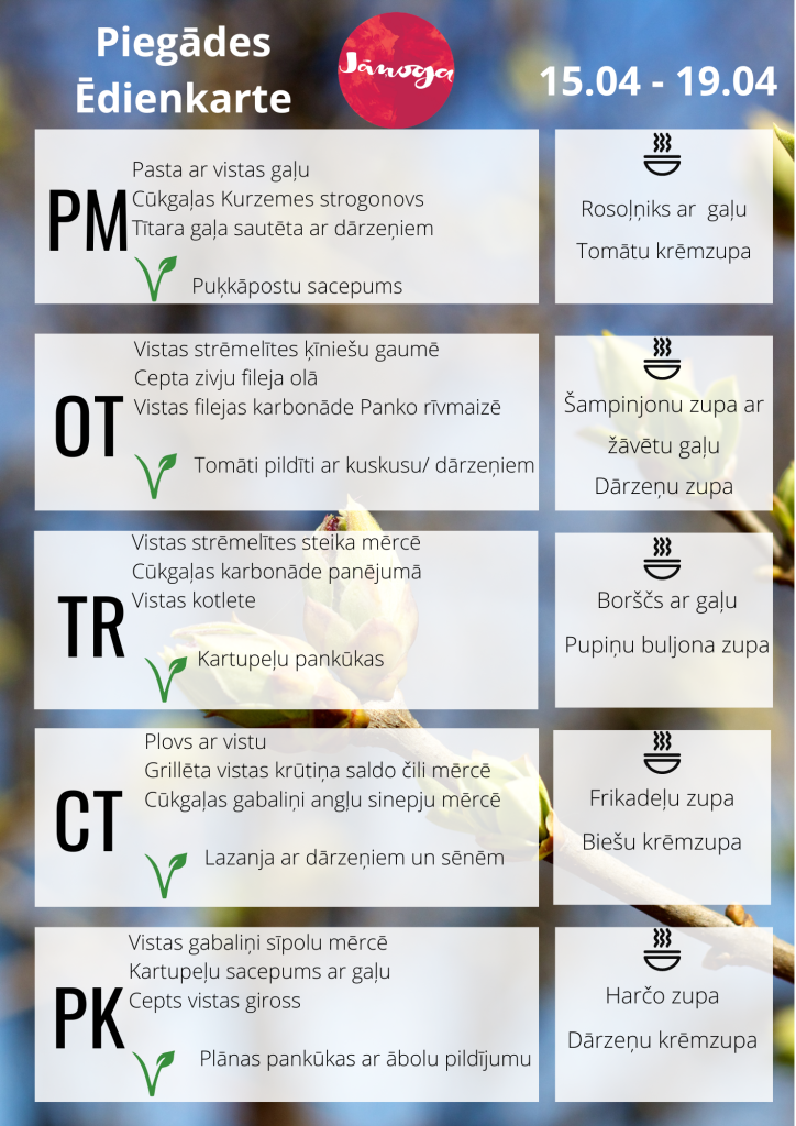 ĒDIENKARTE | JĀŅOGA